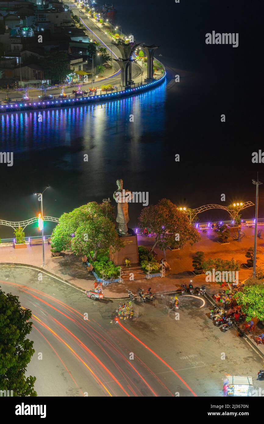 Tien Giang province, Vietnam -12 Mar 2022: View of My Tho city, Tan ...