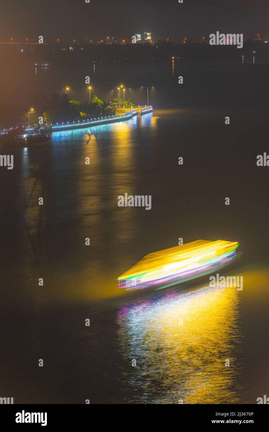 Tien Giang province, Vietnam -12 Mar 2022: View of My Tho city, Tan ...