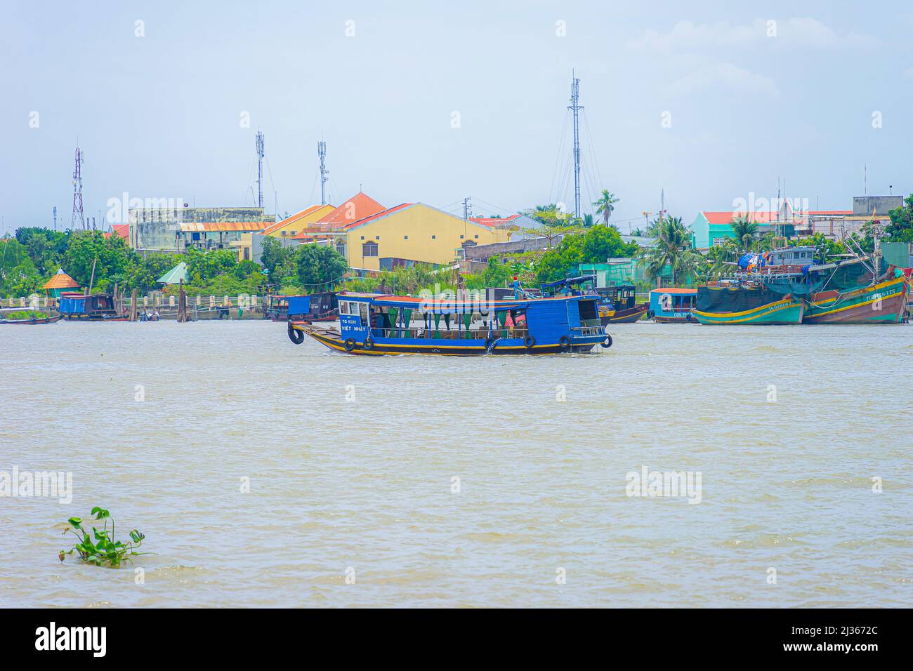 Tien Giang province, Vietnam -12 Mar 2022: View of My Tho city, Tan ...