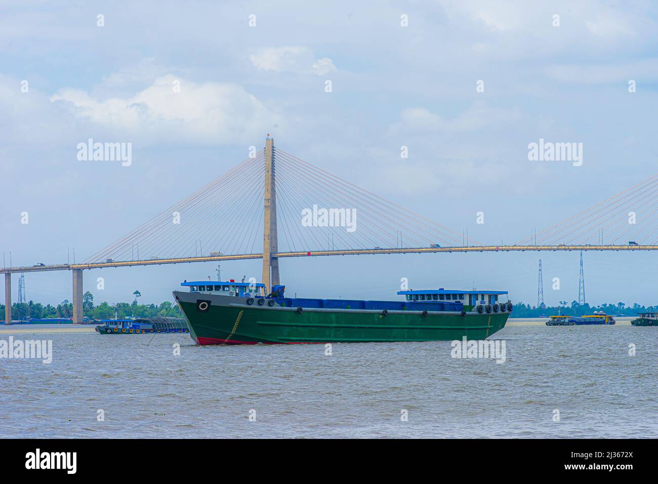 Tien Giang province, Vietnam -12 Mar 2022: View of My Tho city, Tan ...