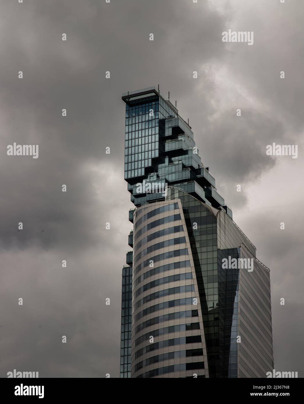 Bangkok, Thailand - Apr 02, 2022 : Architectural view of Overlapping at ...