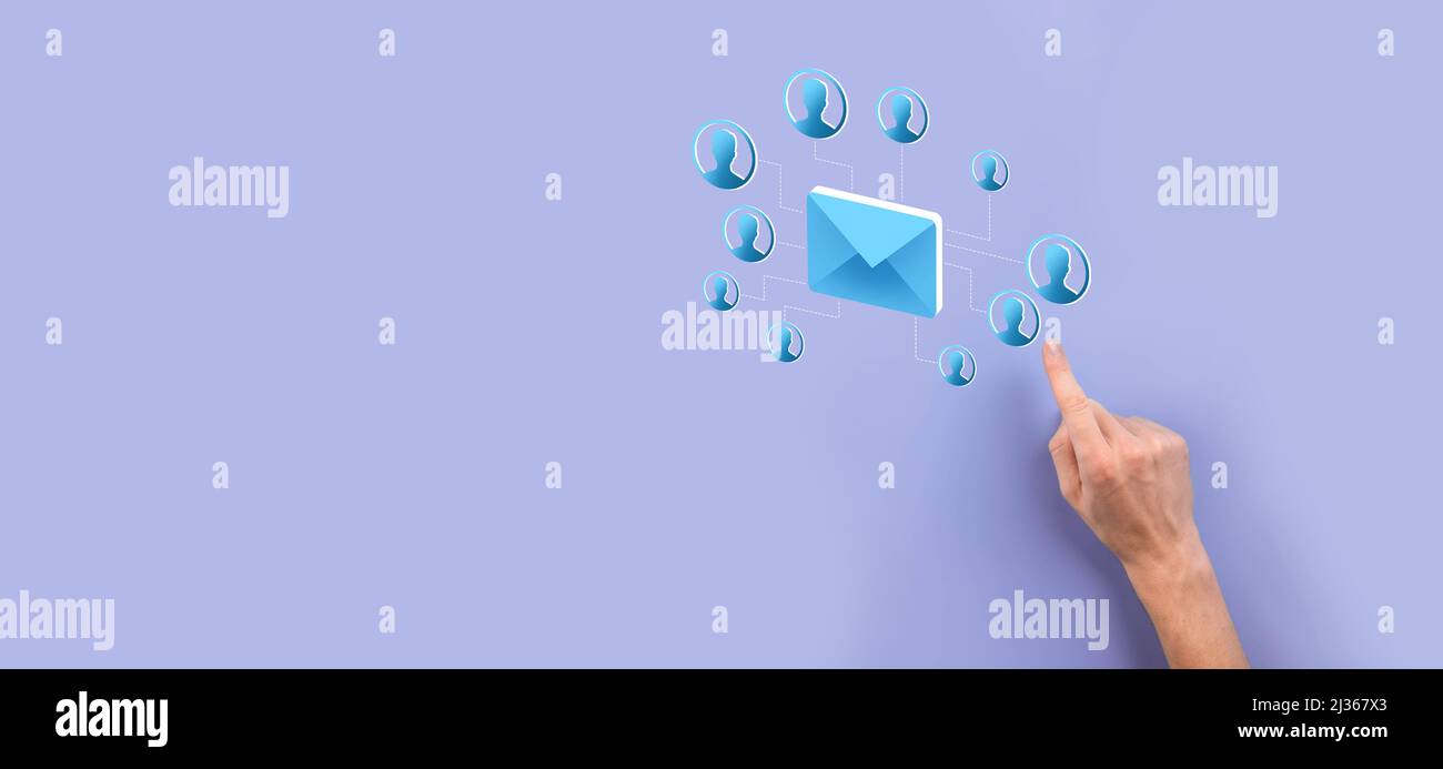 Email and user icon,sign,symbol marketing or newsletter concept ...