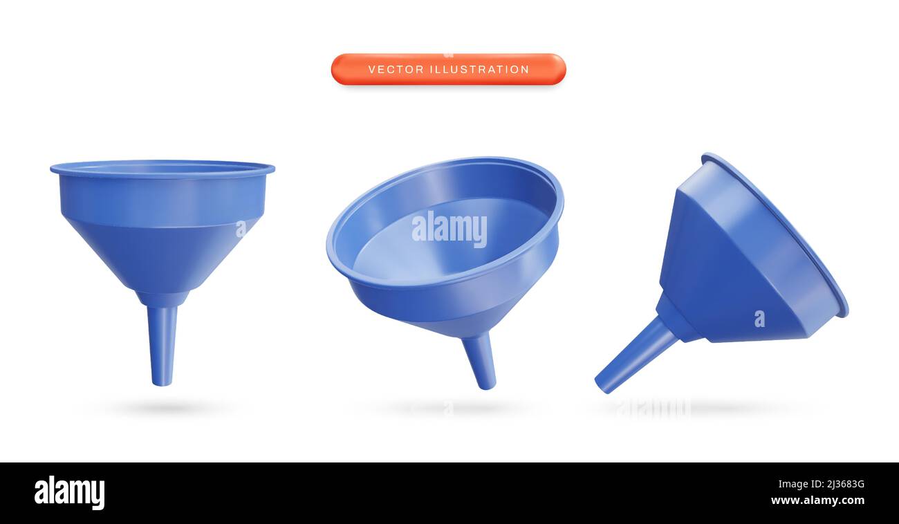 Funnel realistic 3d vector illustration Stock Vector Image & Art - Alamy