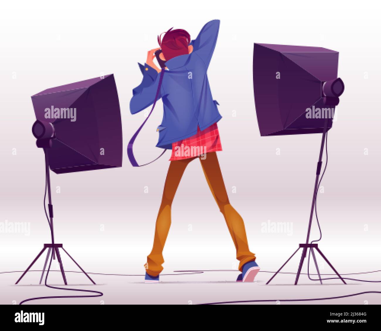 Backstage photo shoot Stock Vector Images - Alamy