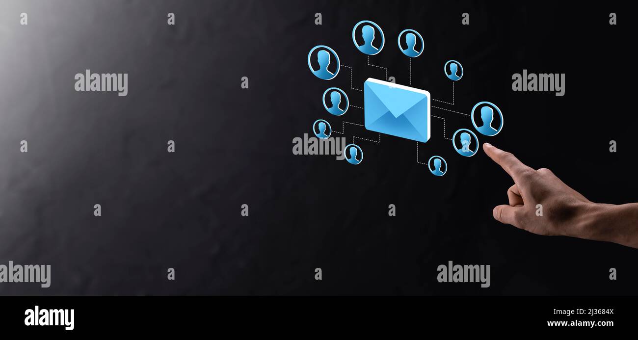 Email and user icon,sign,symbol marketing or newsletter concept ...