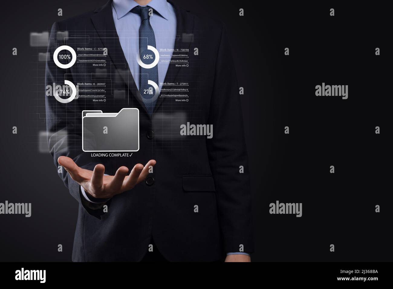 Business developer hand using board framework on virtual modern ...