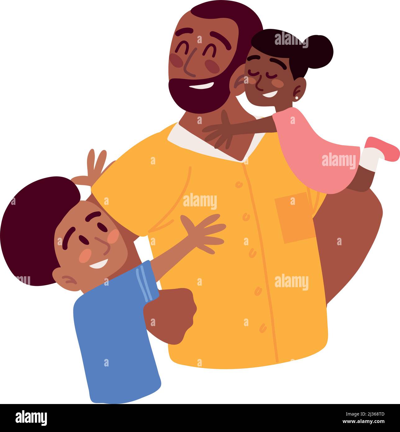Afro american family cute kids hi-res stock photography and images - Alamy