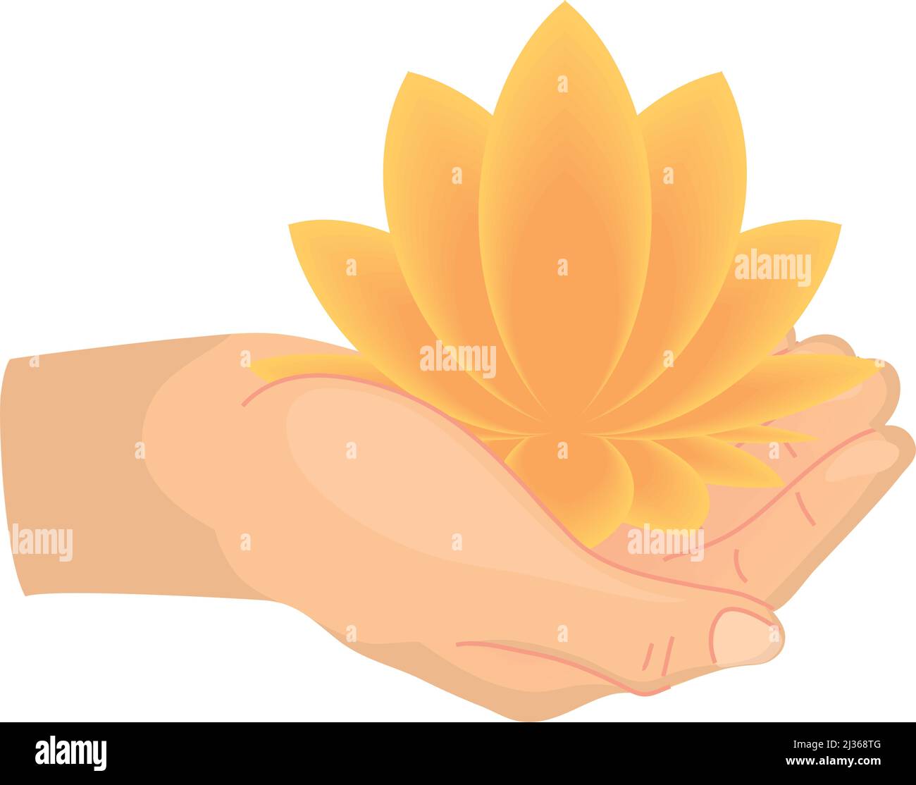 hand with flower lotus Stock Vector Image & Art - Alamy
