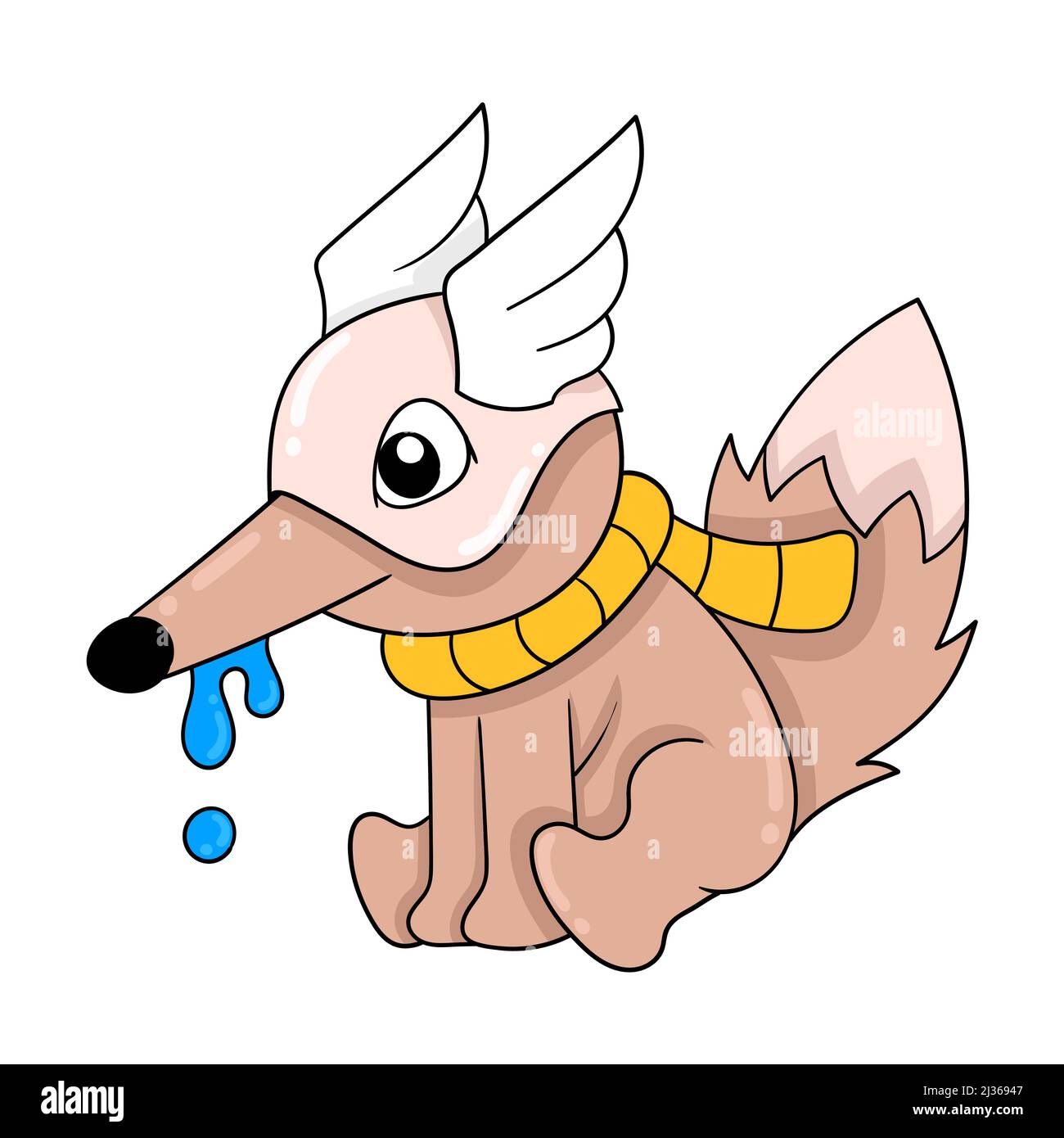 Cartoon fox sitting hi-res stock photography and images - Alamy