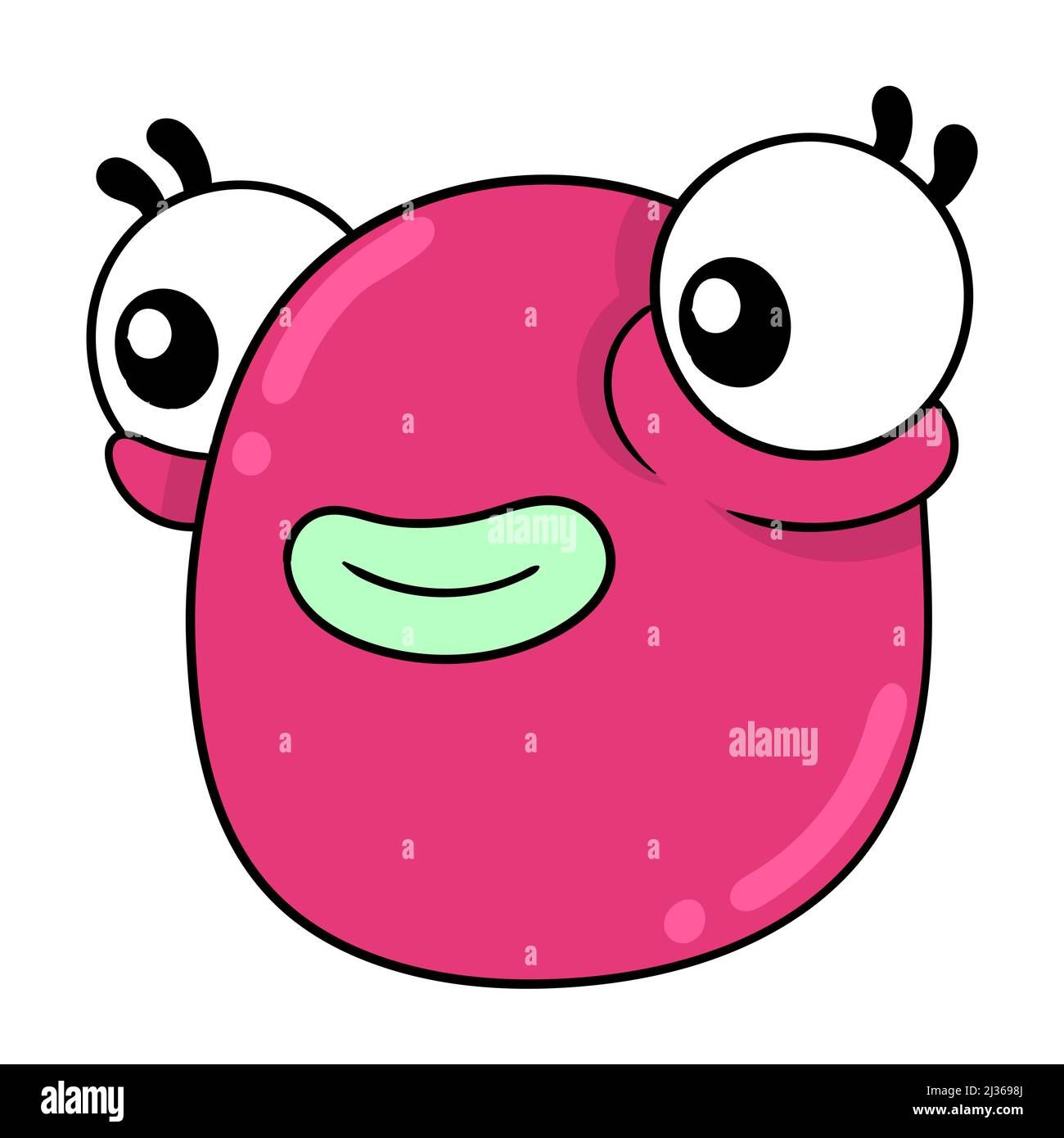 cute big eyed red creature head Stock Vector Image & Art - Alamy