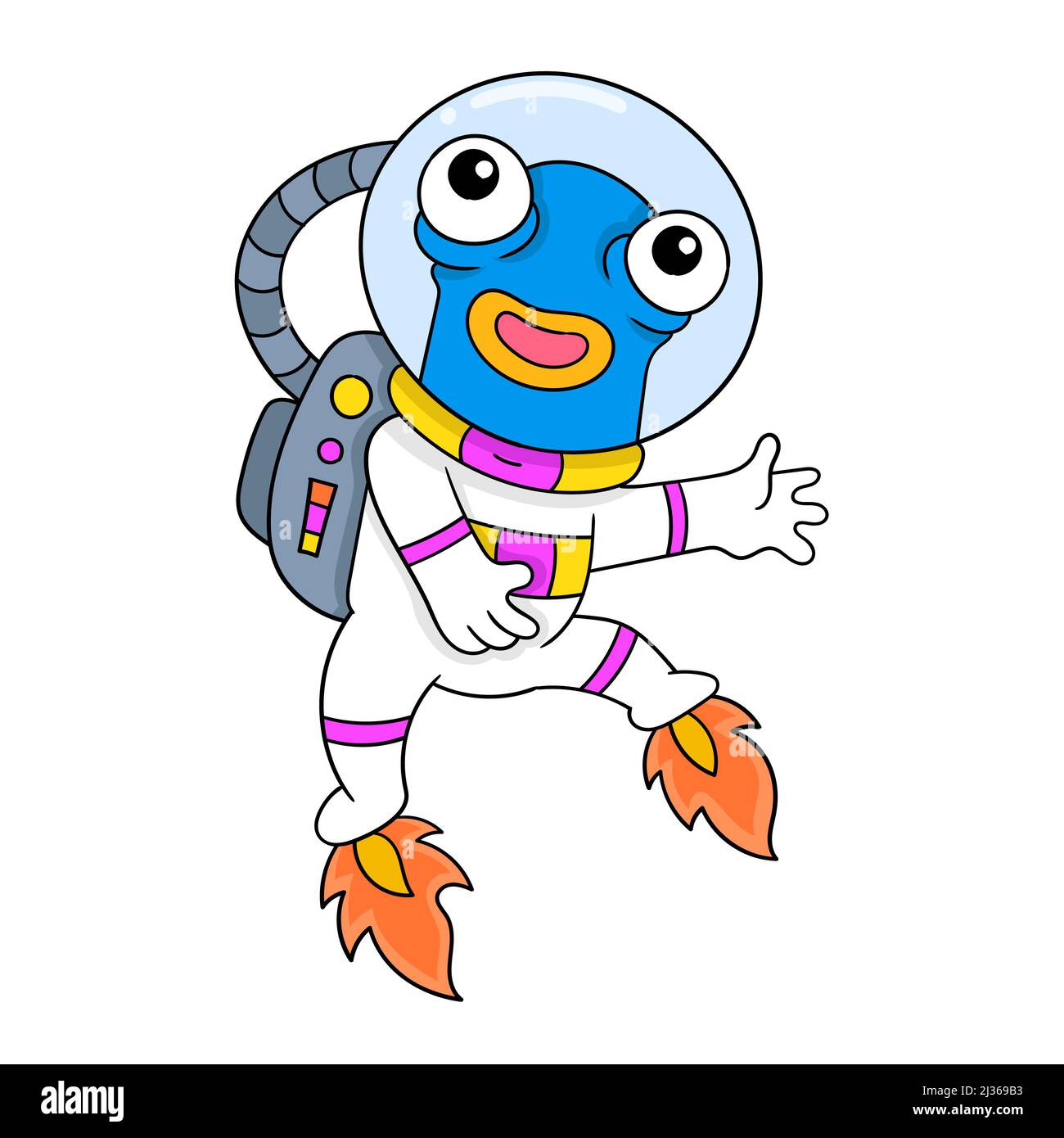 alien wearing astronaut suit in space Stock Vector Image & Art - Alamy