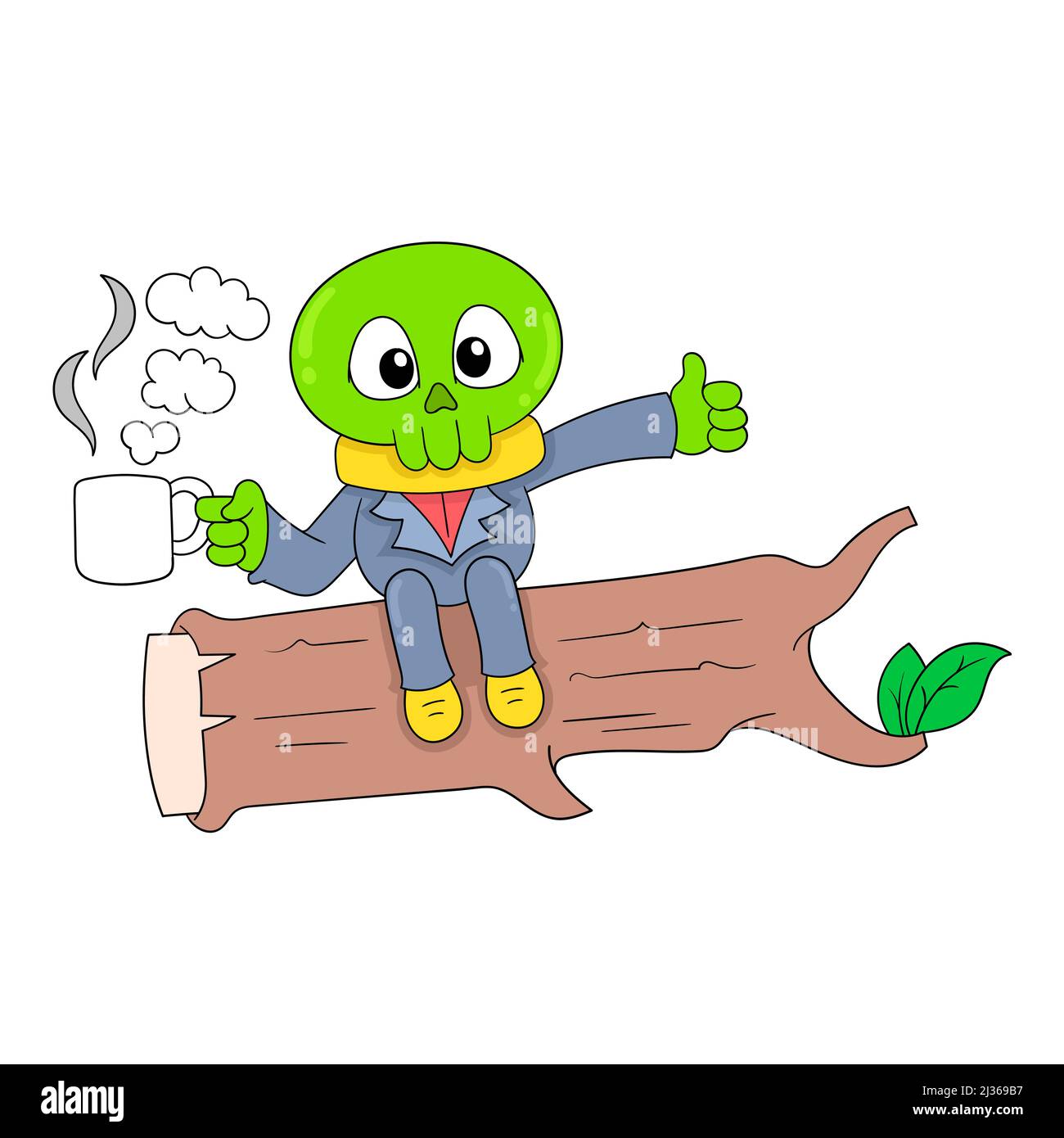 Sitting on a trunk Cut Out Stock Images & Pictures - Alamy