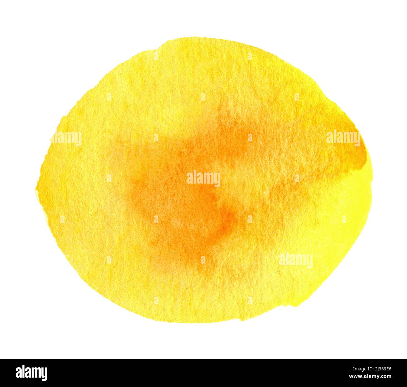 Abstract yellow watercolor spot isolated on white background Stock ...