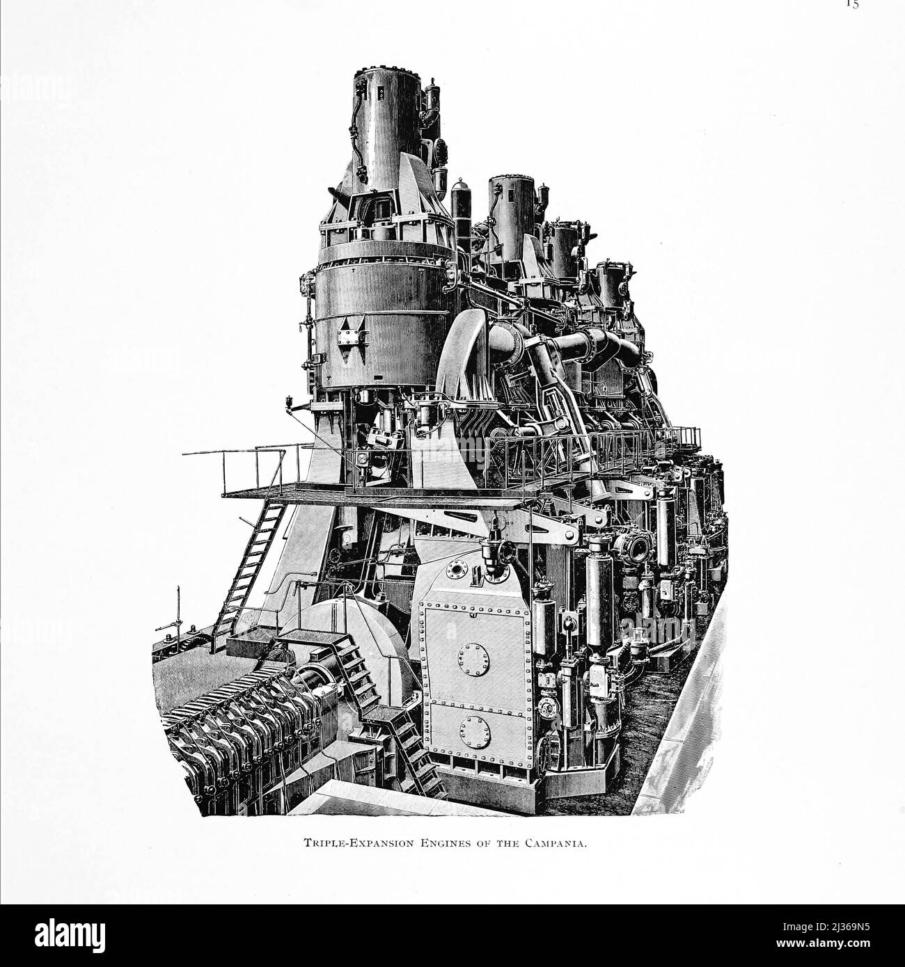 RMS Campania was a British ocean liner owned by the Cunard Steamship ...