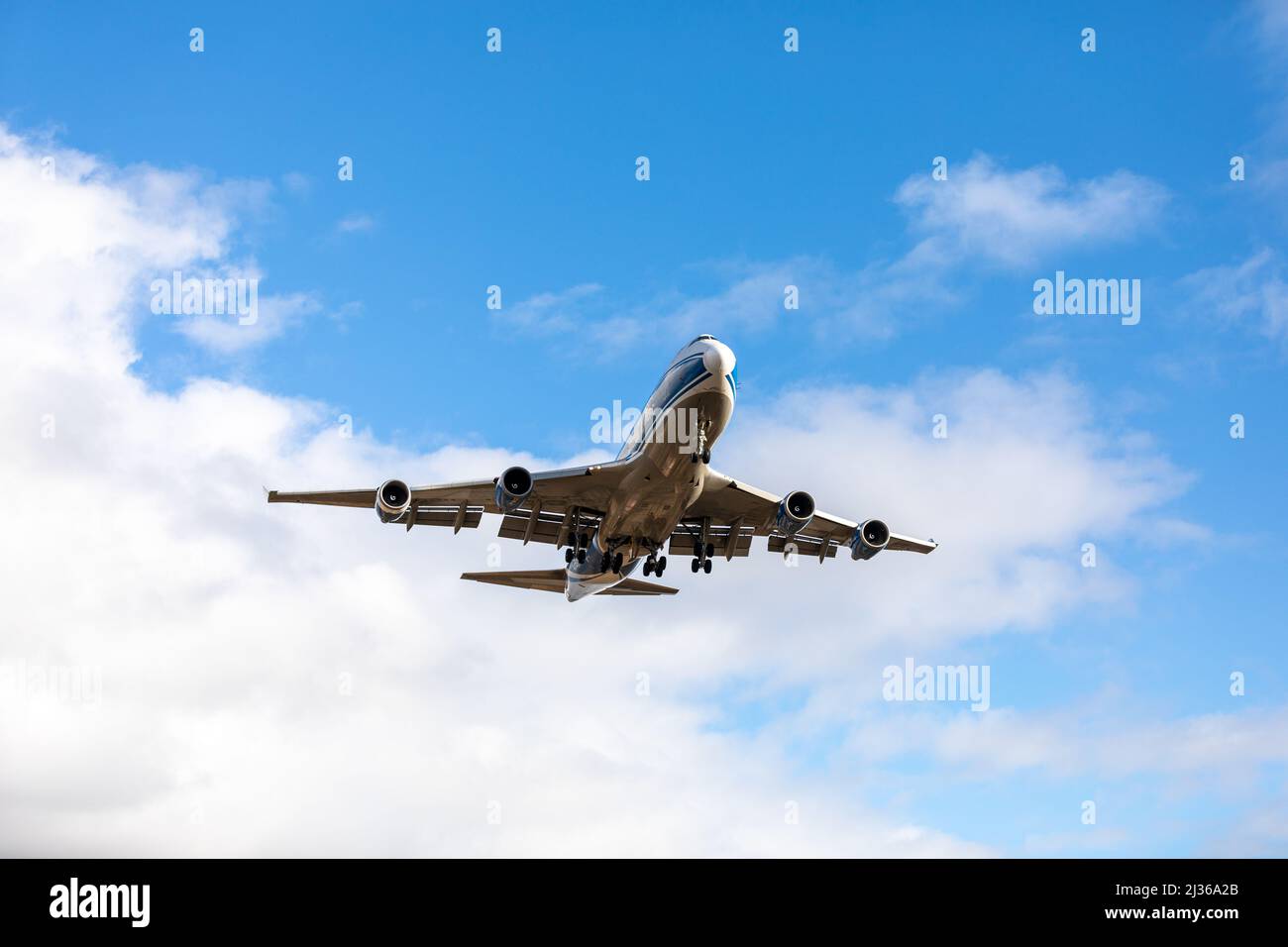 Air Bridge Cargo Boeing 747-400F Registration VQ-BIA. Plane take off or ...