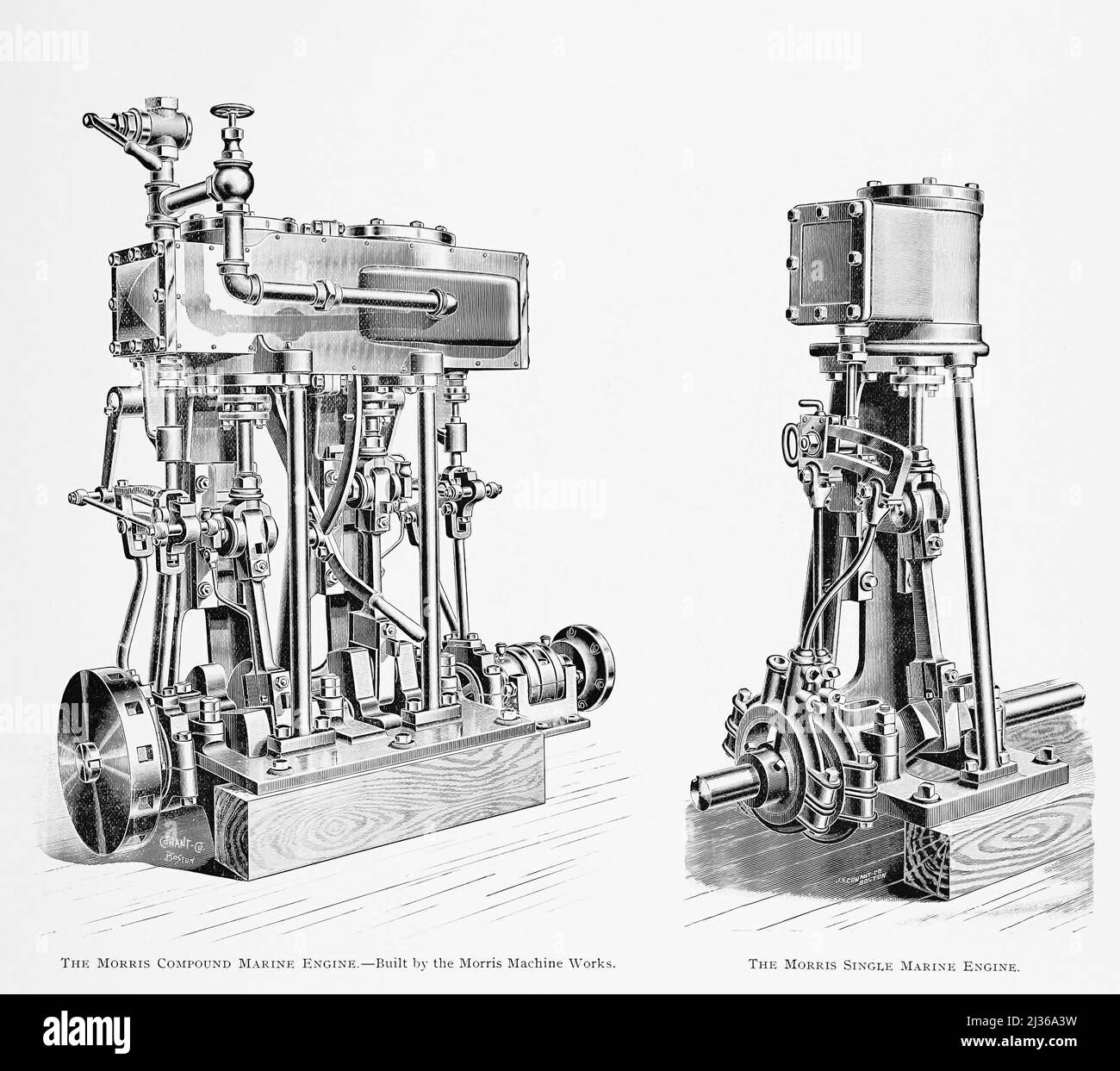 The Morris Compound Engine Built by Morris Machine Works from the book ...