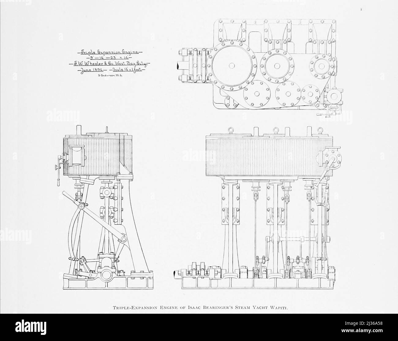 Triple-Expansion Engine of Isaac Bearinger ‘s Steam Yacht Wapiti Built ...