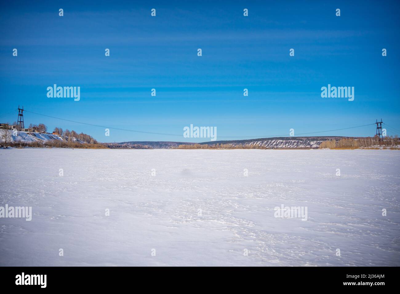 Frozen ice on siberian river hi-res stock photography and images - Alamy
