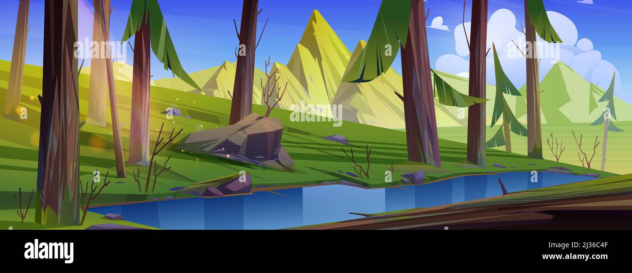 Stream rocks Stock Vector Images - Alamy