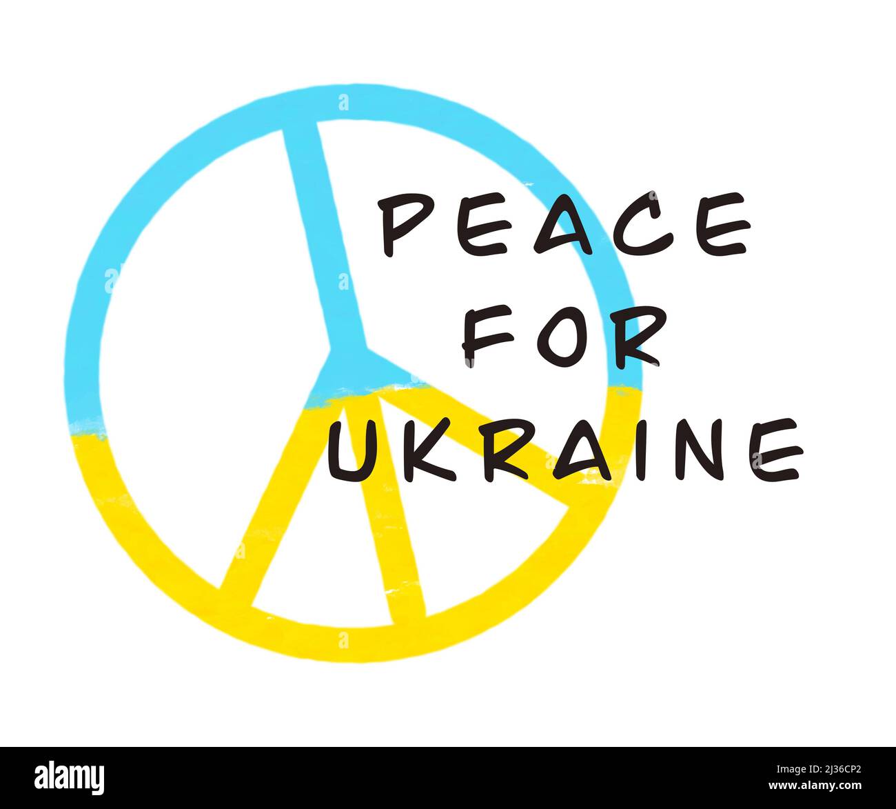 Peace for Ukraine Concept Banner with map. Yellow blue flag wish for ...