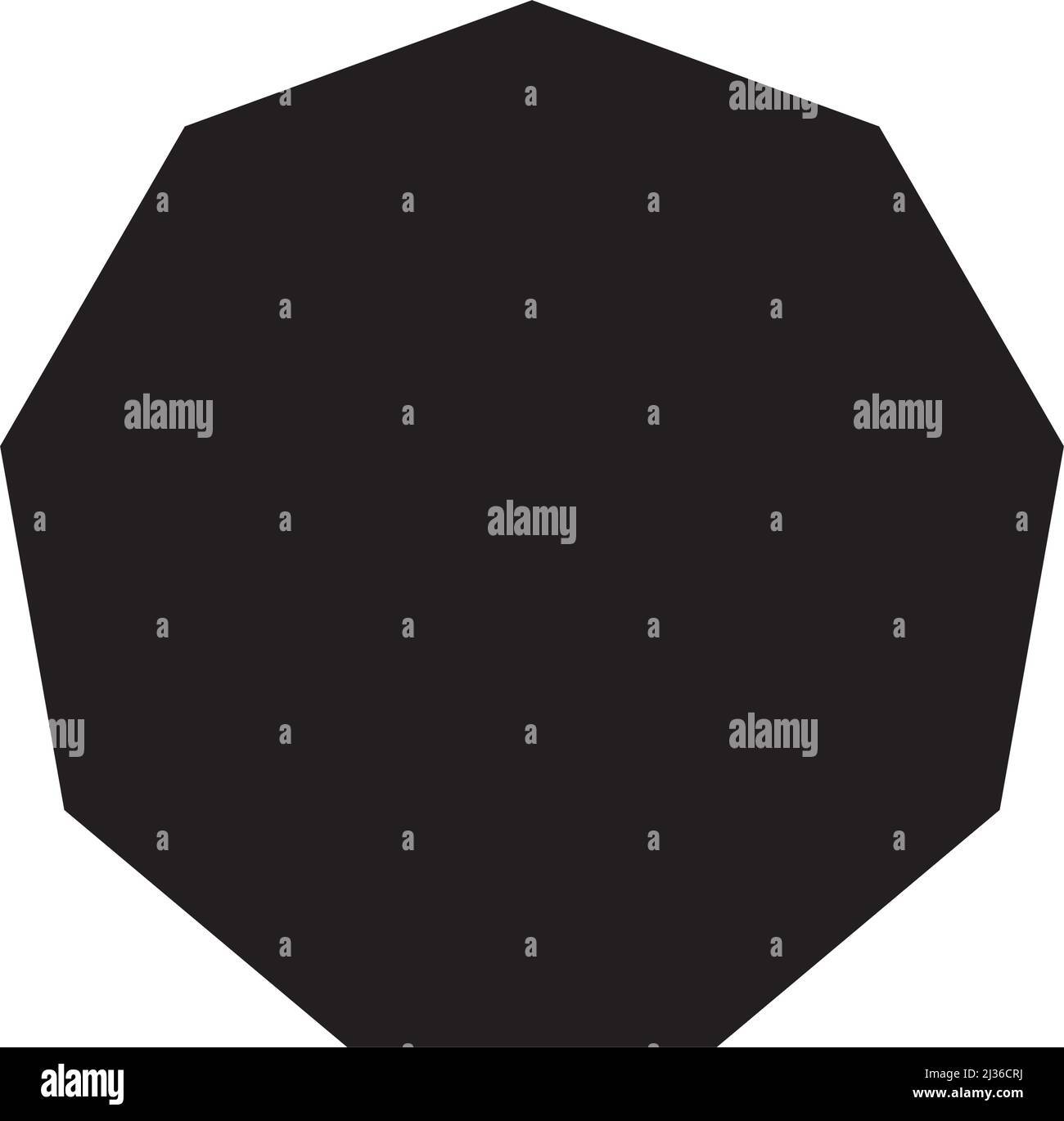 Nonagon shape symbol vector icon for creative graphic design ui element ...