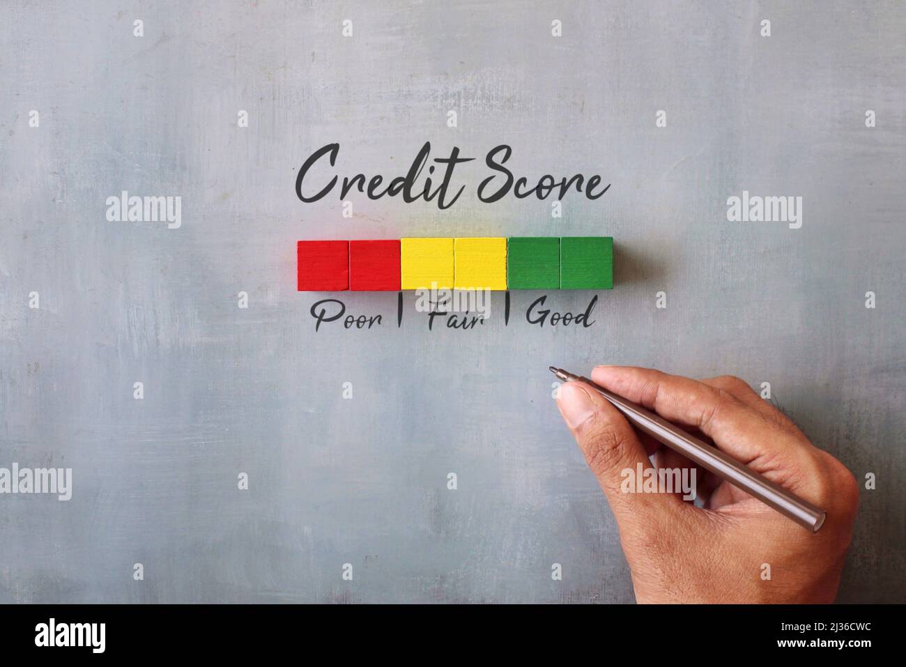 Credit score scale indicator hi-res stock photography and images - Alamy
