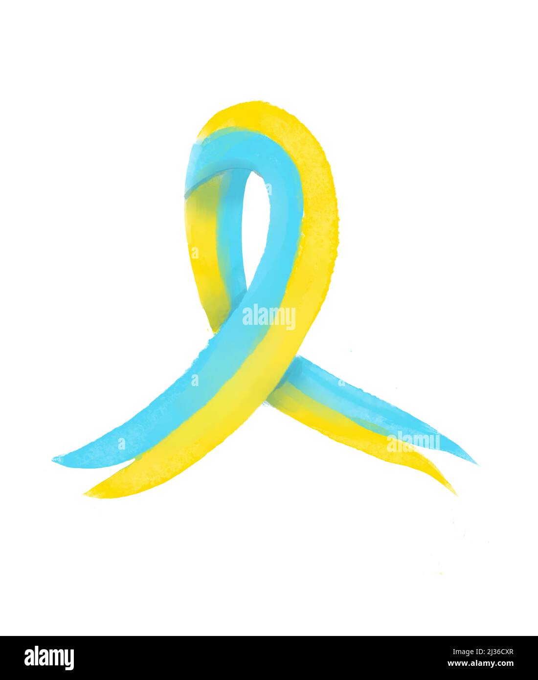 Ukraine Yellow blue ribbon. Ribbon Flag Logo symbol. Ukraine and Russia ...