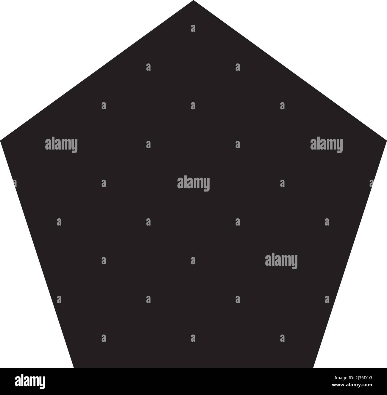 Pentagon shape symbol vector icon for creative graphic design ui ...