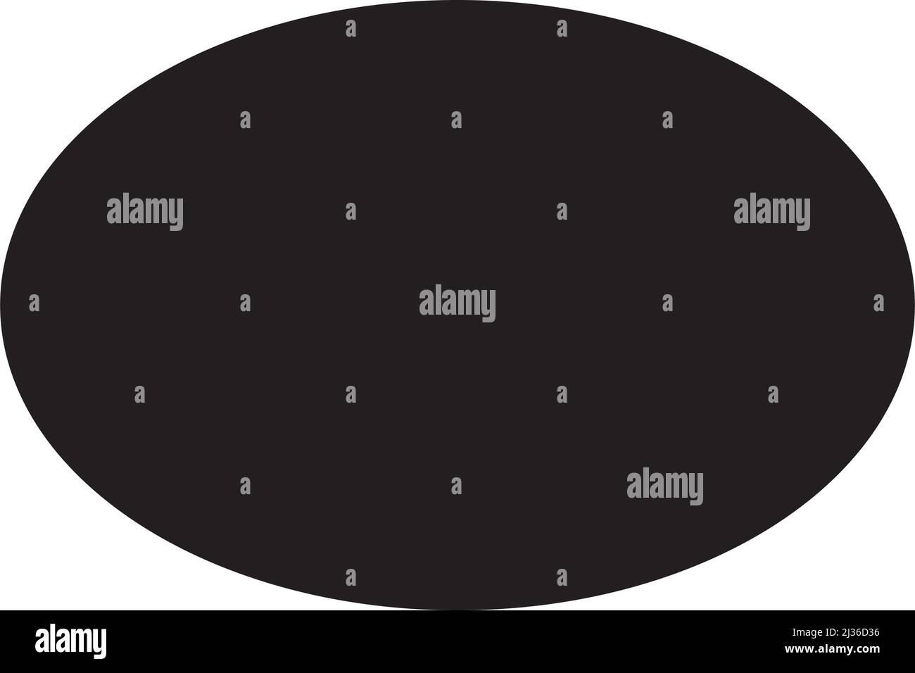 Ellipse shape symbol vector icon for creative graphic design ui element ...