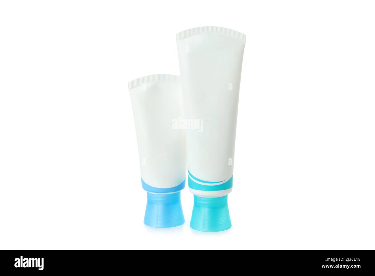 Blank toothpaste tubes isolated on white background Stock Photo - Alamy