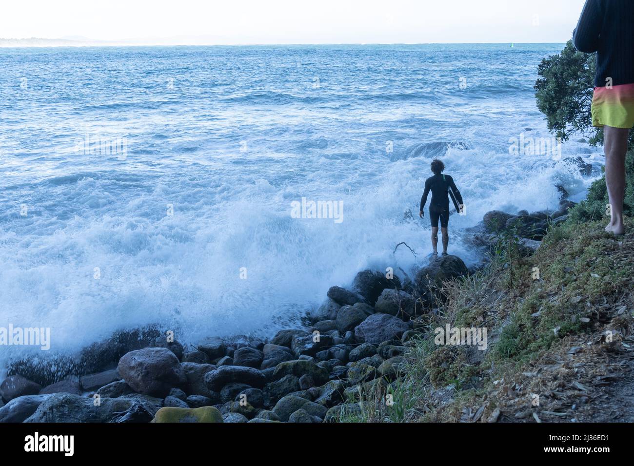 Male surfer jumping ocean wave hi-res stock photography and images - Alamy