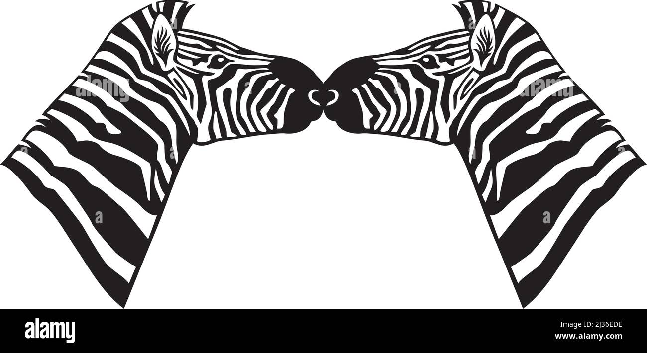 Two zebras. Vector illustration Stock Vector Image & Art - Alamy