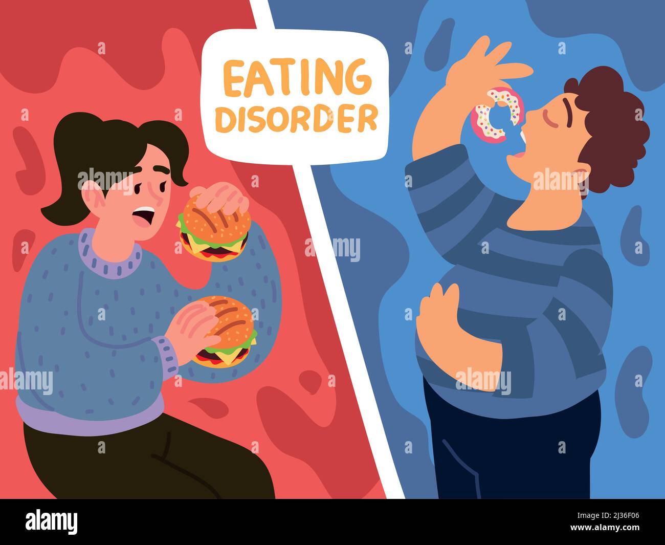 people and eating disorders Stock Vector Image & Art - Alamy