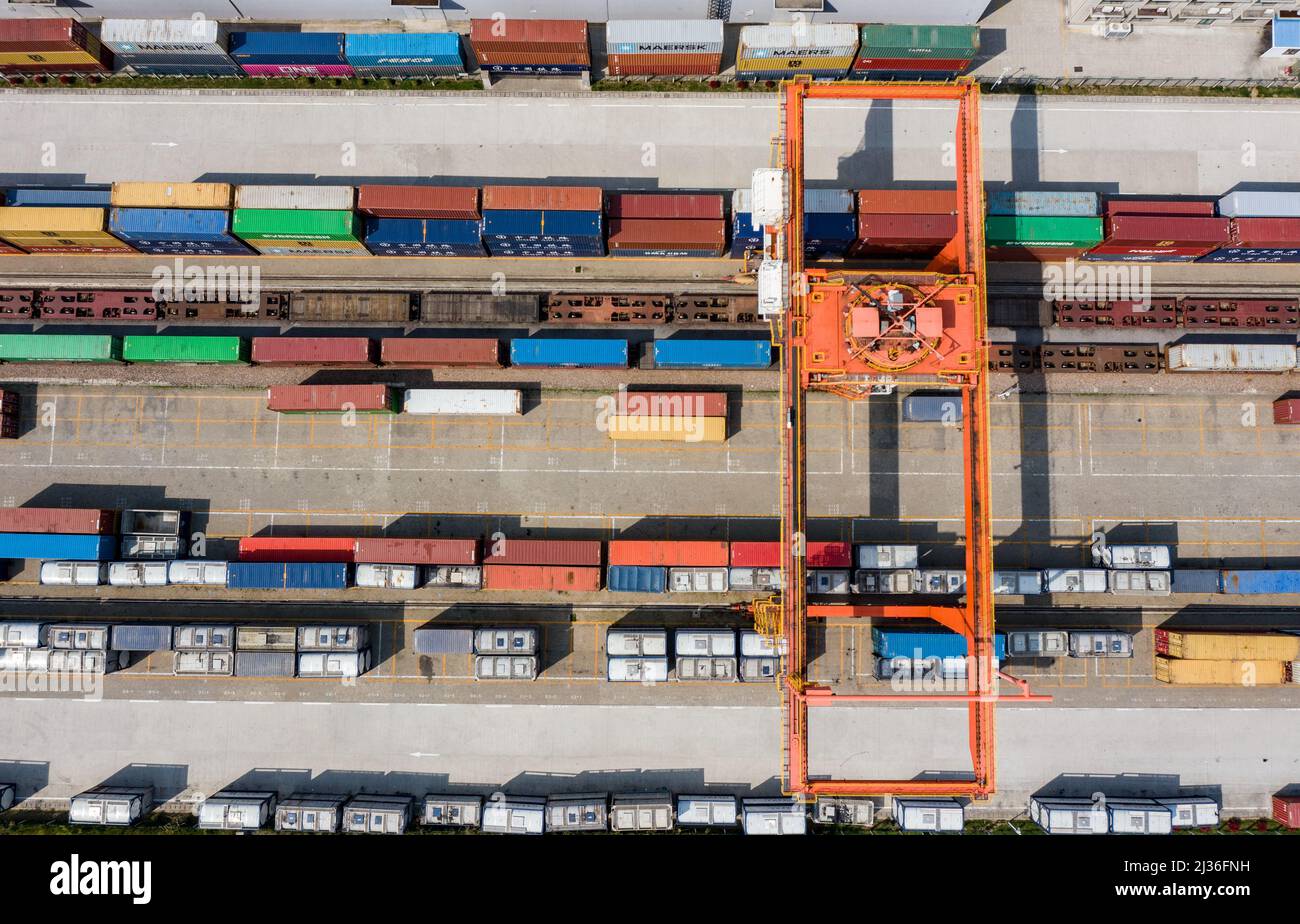 NANTONG, CHINA - APRIL 6, 2022 - Aerial photo taken on April 6, 2022 ...