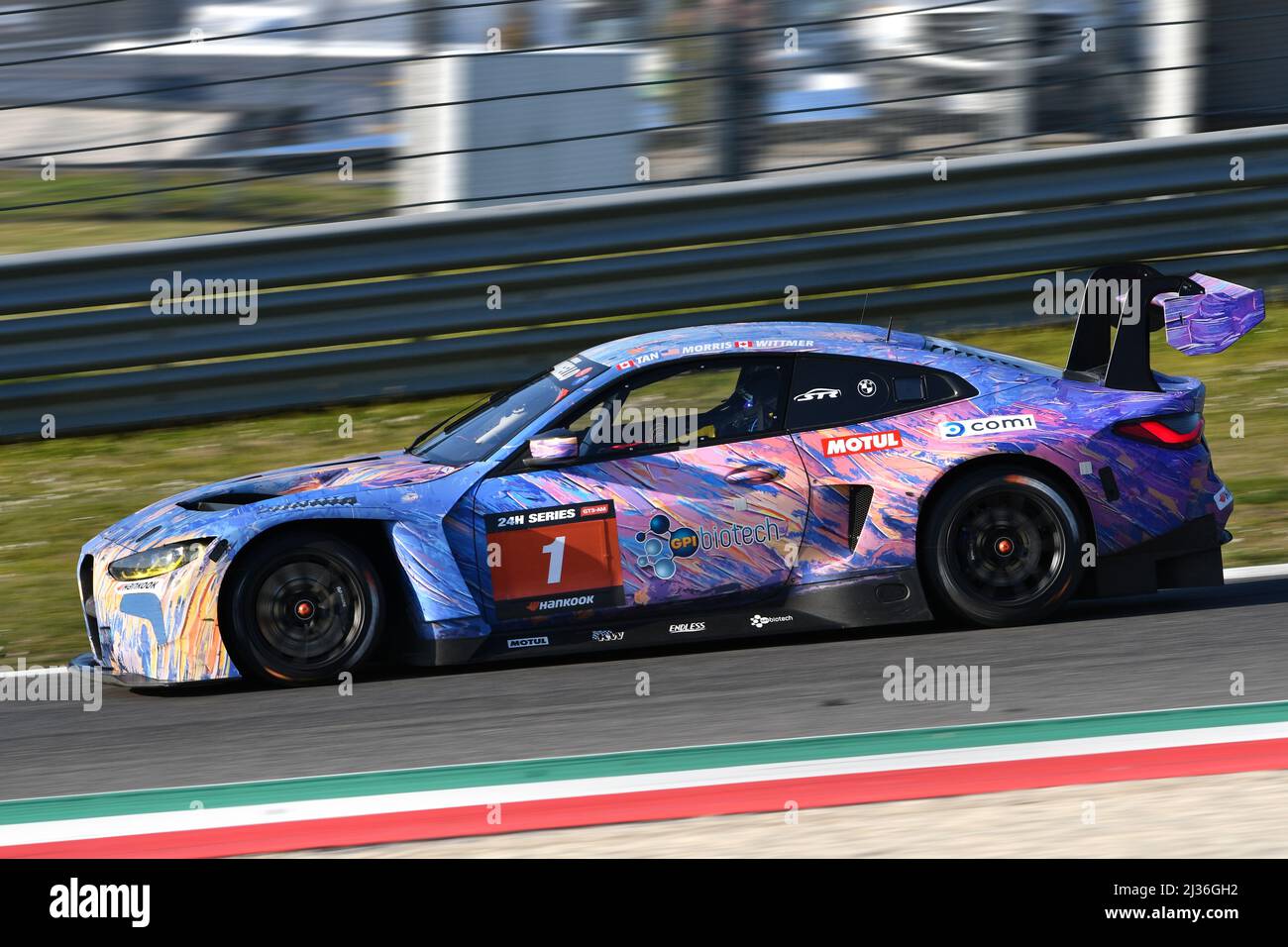 Scarperia, 24 March 2022: BMW M4 GT3 of Team ST Racing driven by ...