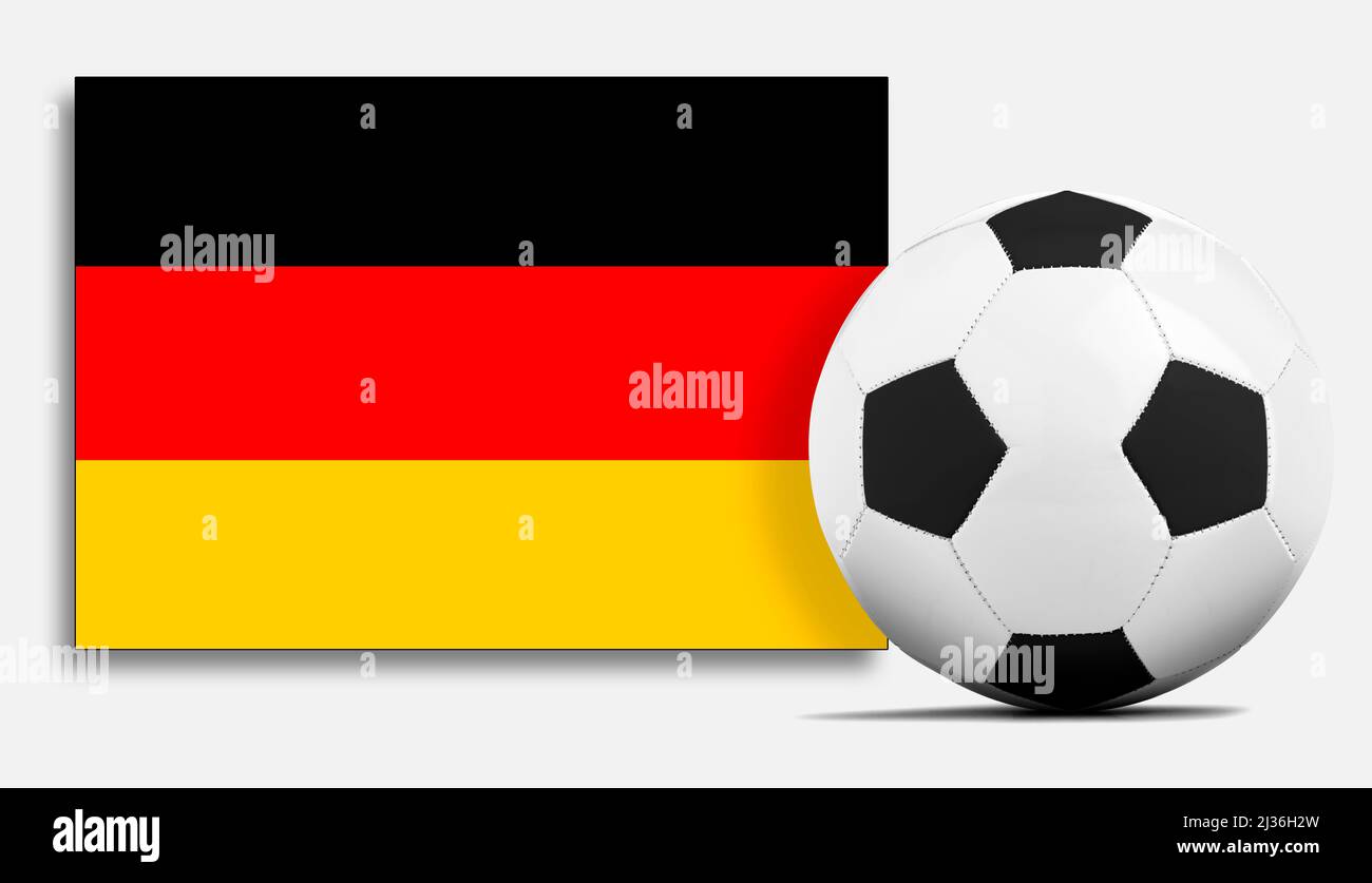 Blank Soccer ball with Germany national team flag Stock Photo - Alamy