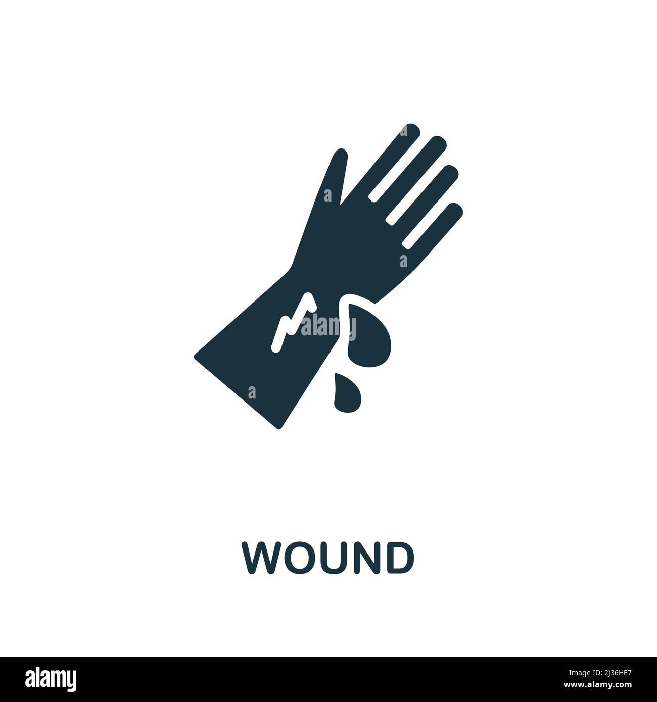 Wound icon. Simple element from healthcare collection. Creative Wound ...