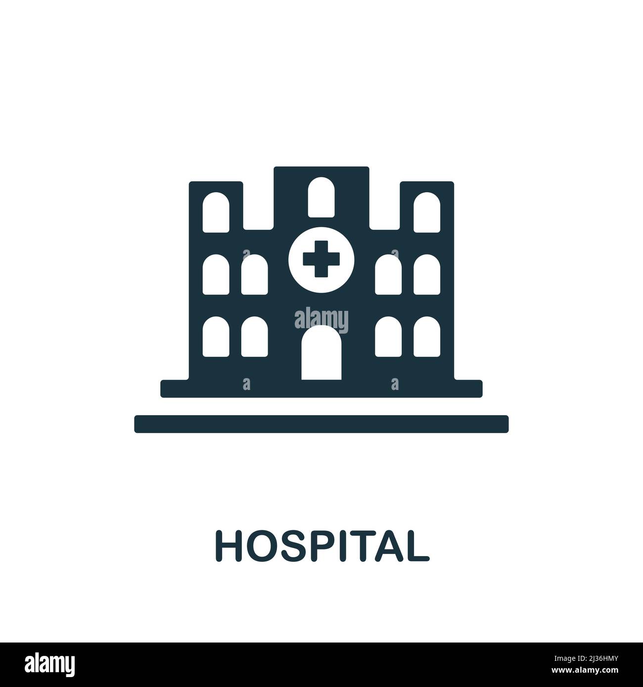 Hospital icon. Simple element from healthcare collection. Creative ...