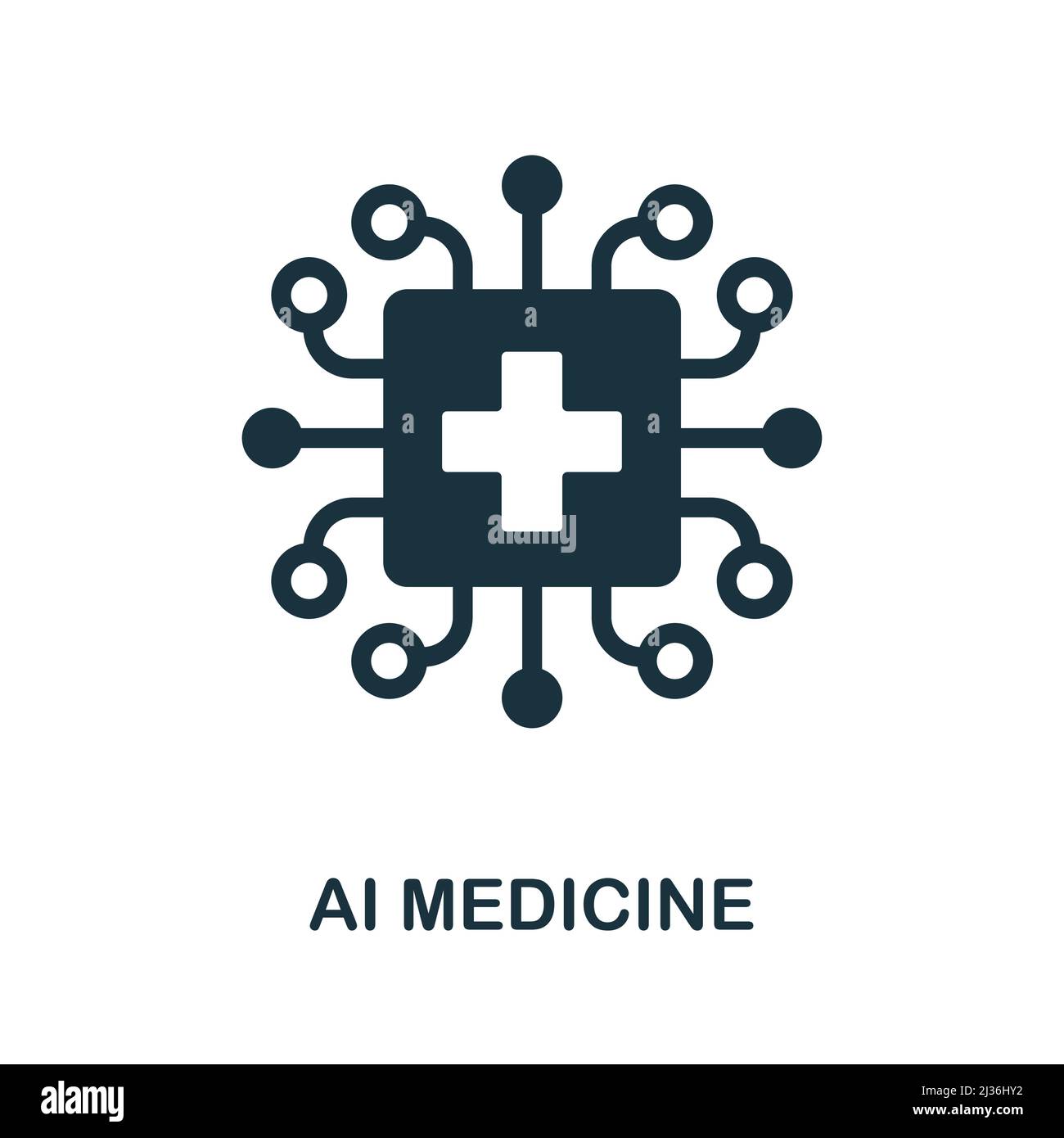 Ai Medicine icon. Simple element from healthcare innovations collection ...