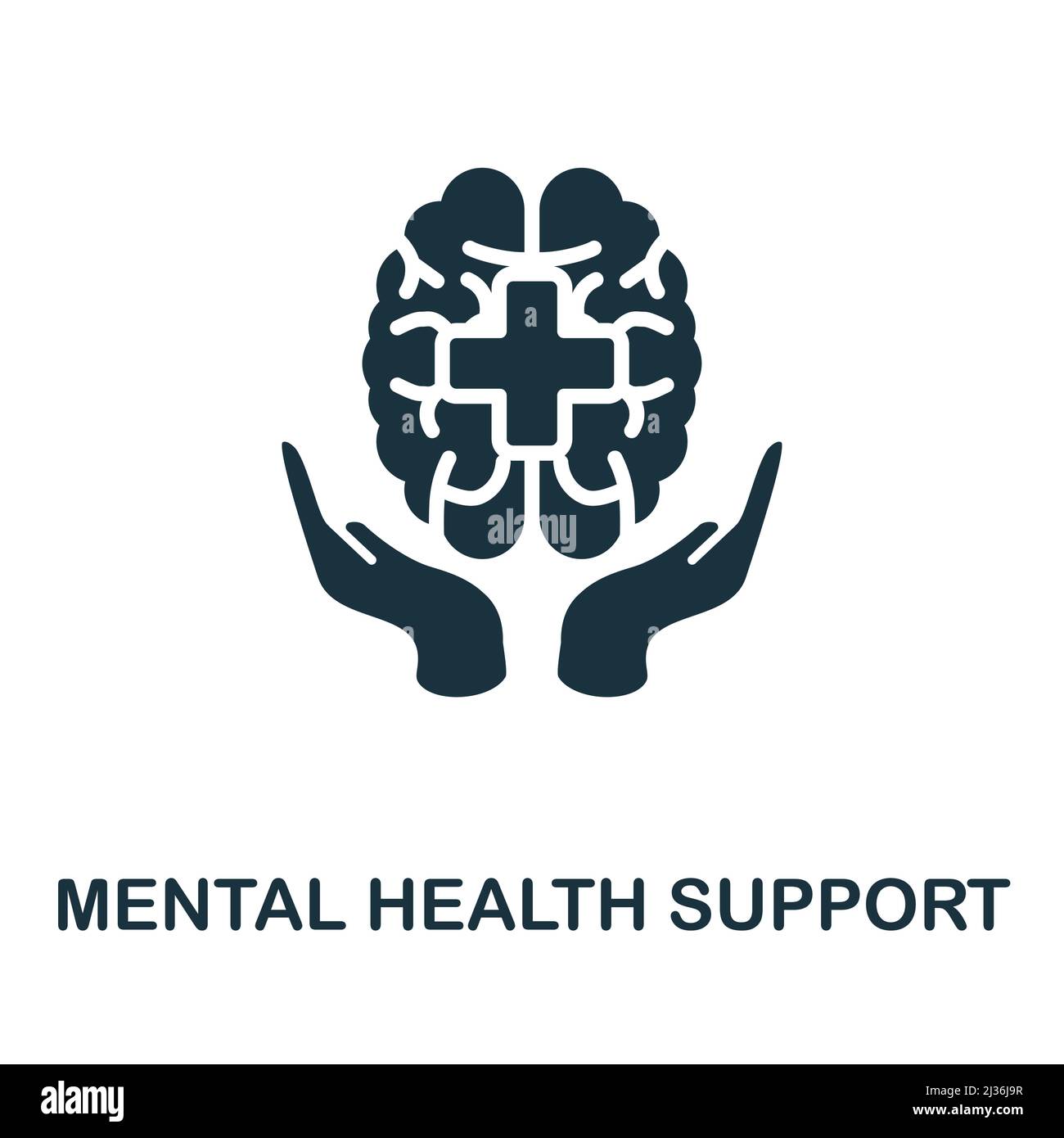 Mental Health Support icon. Simple element from healthcare innovations ...