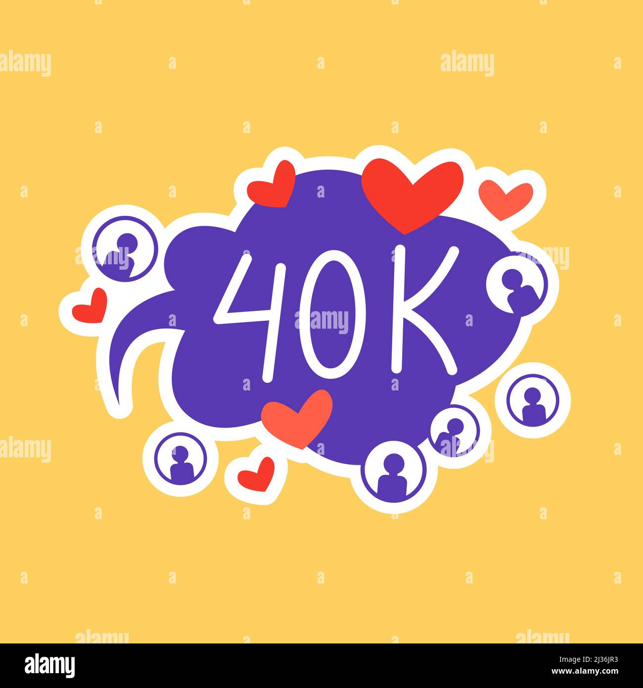 40k followers Stock Vector Images - Alamy