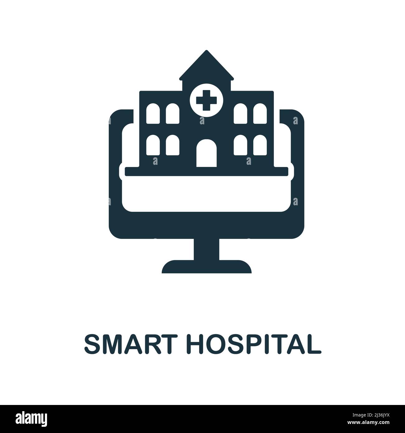 Smart Hospital icon. Simple illustration from healthcare innovations ...