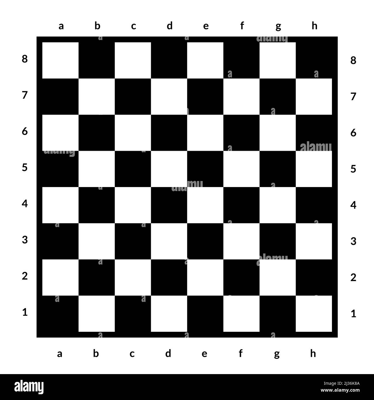 Empty chessboard isolated. Board for chess or checkers game. Strategy ...