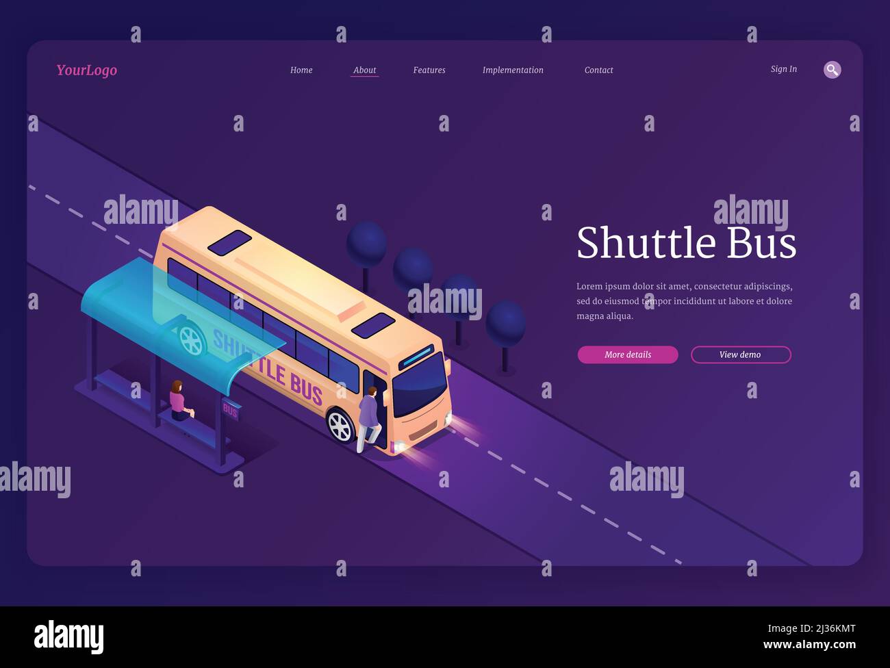 Passenger boarding platform Stock Vector Images - Alamy