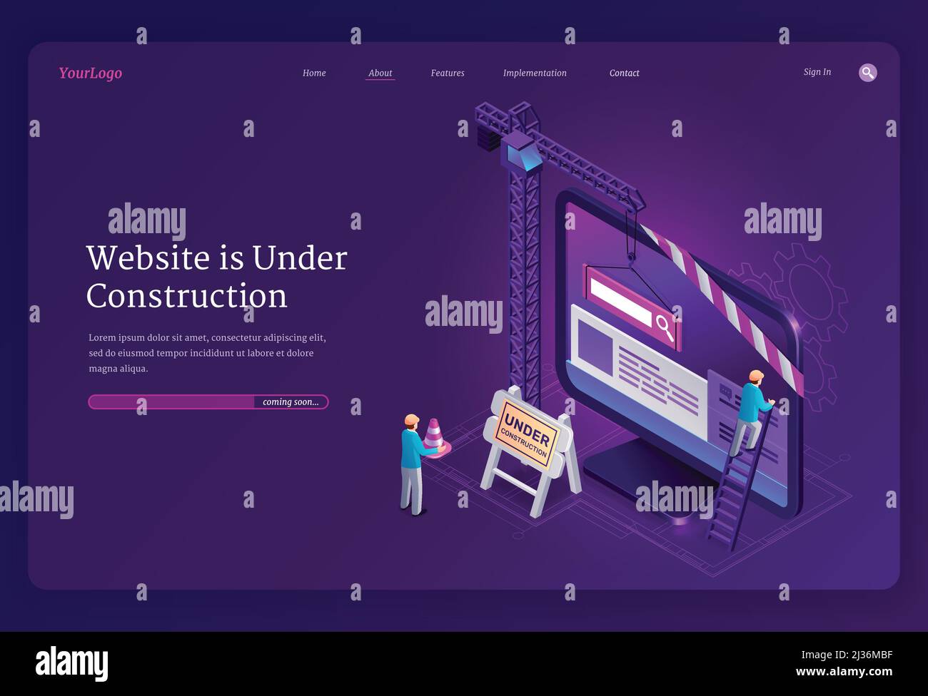 Fixing a building Stock Vector Images - Alamy