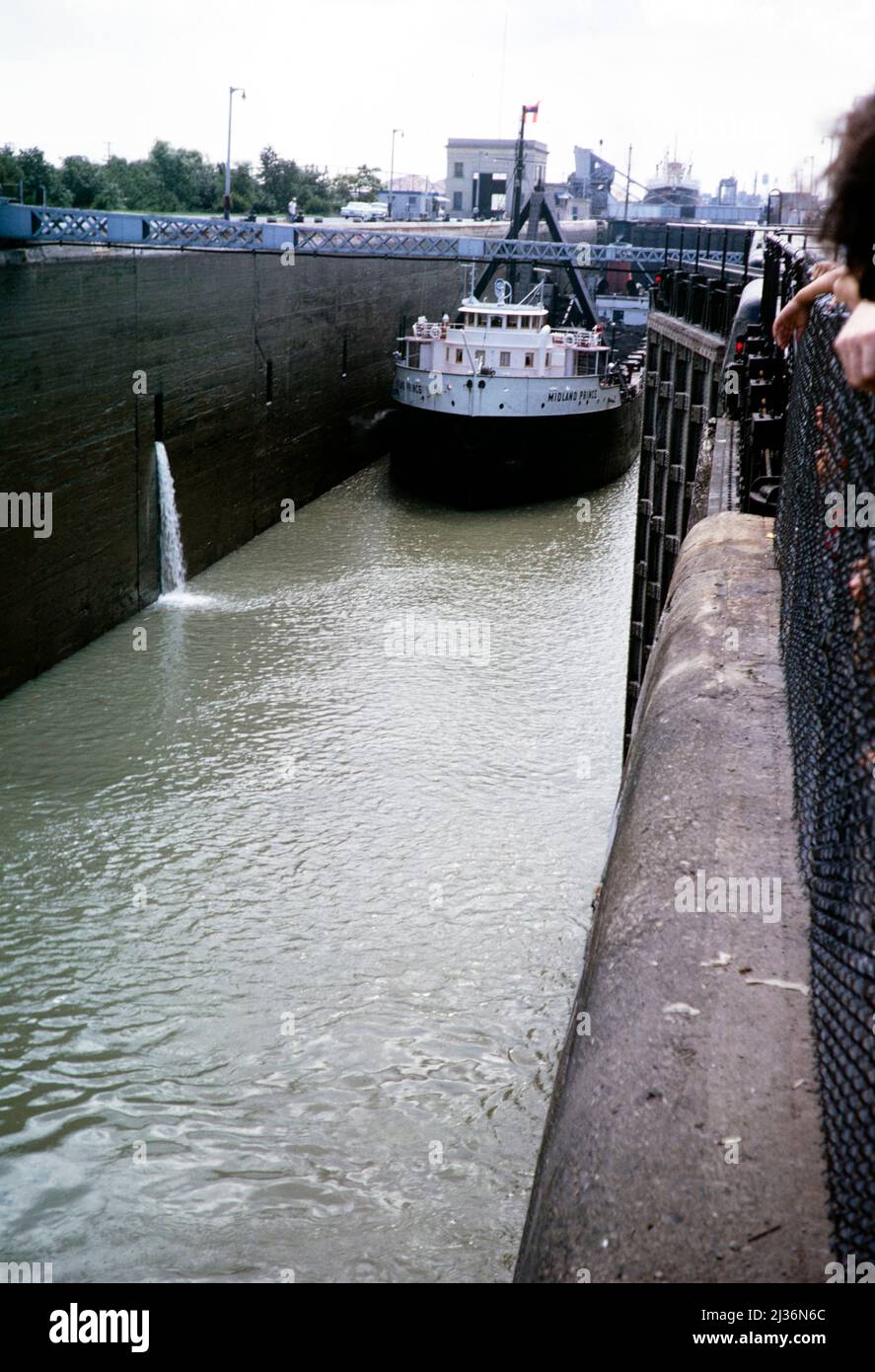 'Midland Prince' cargo ship ( 1907-1968) in lock of Welland canal, St ...