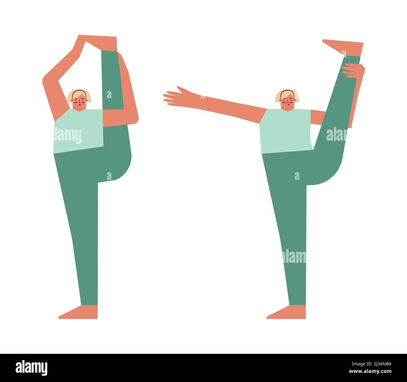 Vector isolated concept with flat female characters. Caucasian adult ...