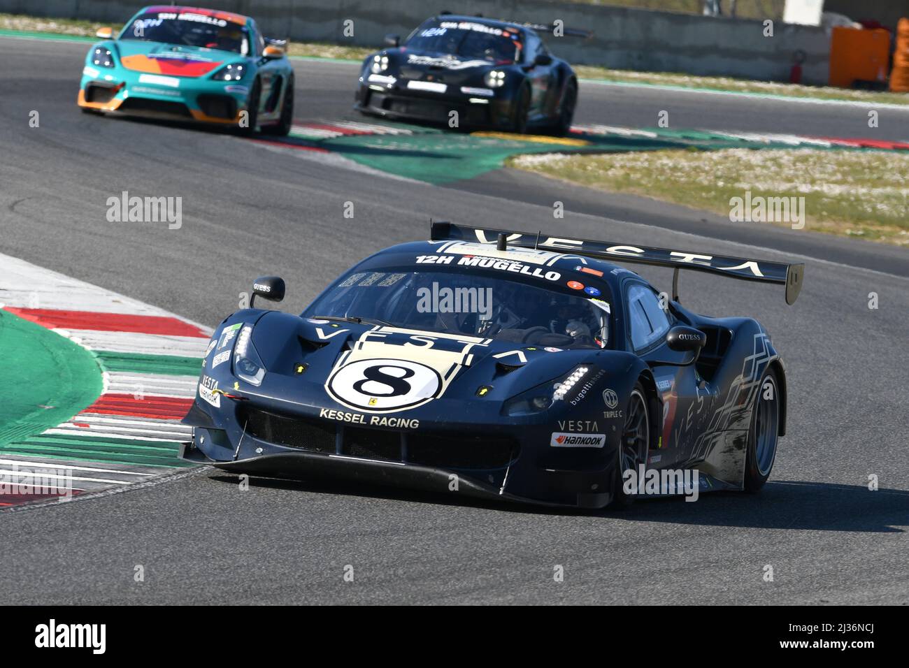 Scarperia, 24 March 2022: Ferrari 488 GT3 of Kessel Racing Team driven ...