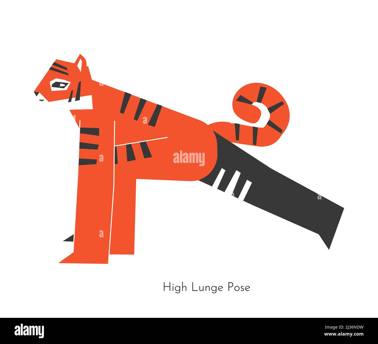 Vector isolated concept with cartoon animal learning yoga practice with ...