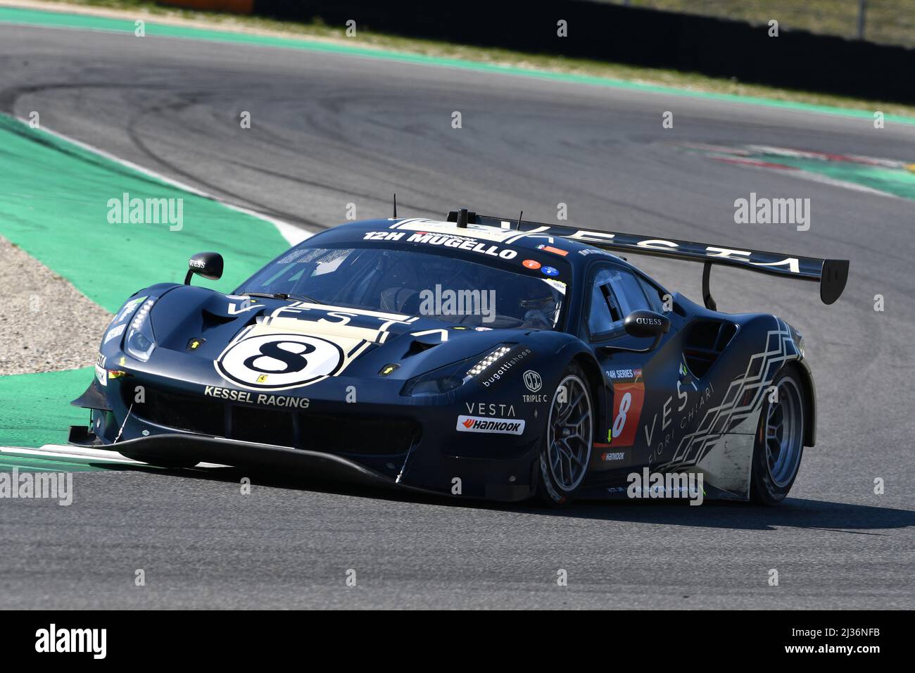 Scarperia, 24 March 2022: Ferrari 488 GT3 of Kessel Racing Team driven ...